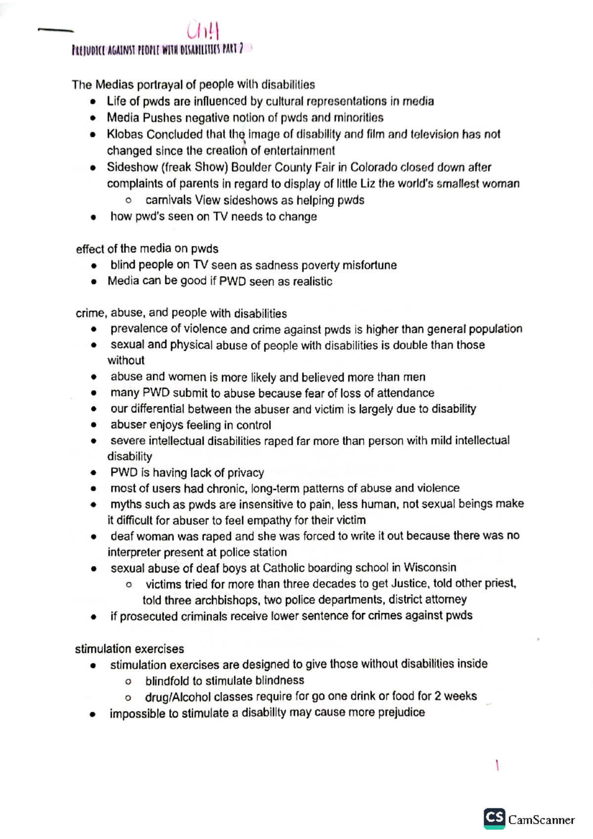 Disability& Society chapter 4 - SOCL 4703 - Studocu