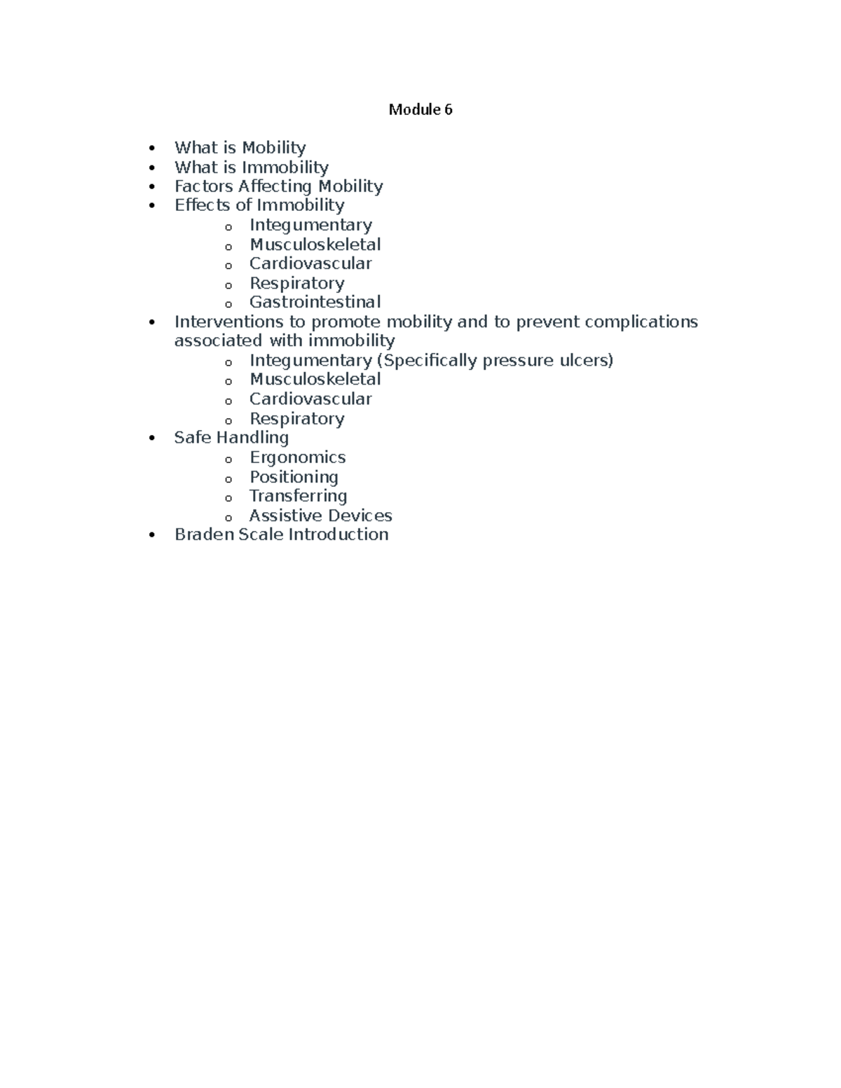 215 notes - Module 6 What is Mobility What is Immobility Factors ...