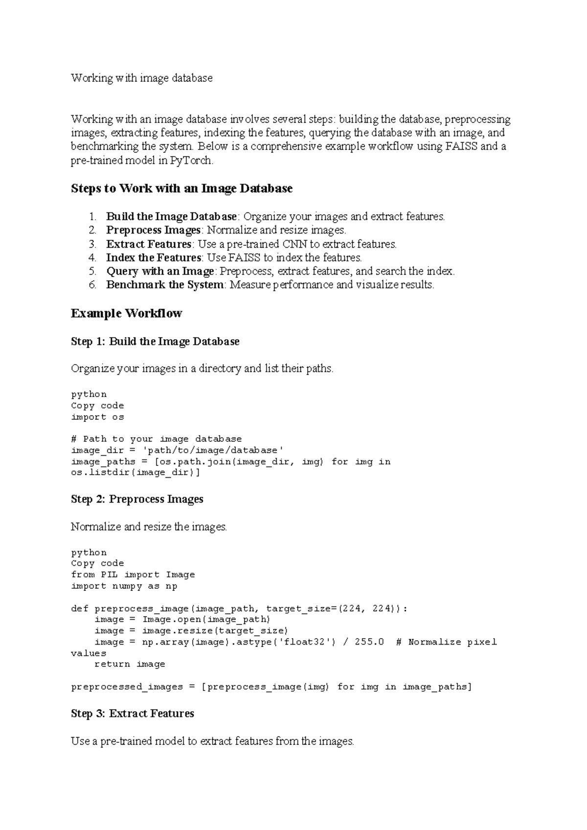 Computer Vision Unit 5 Good Working With Image Database Working With An Image Database 