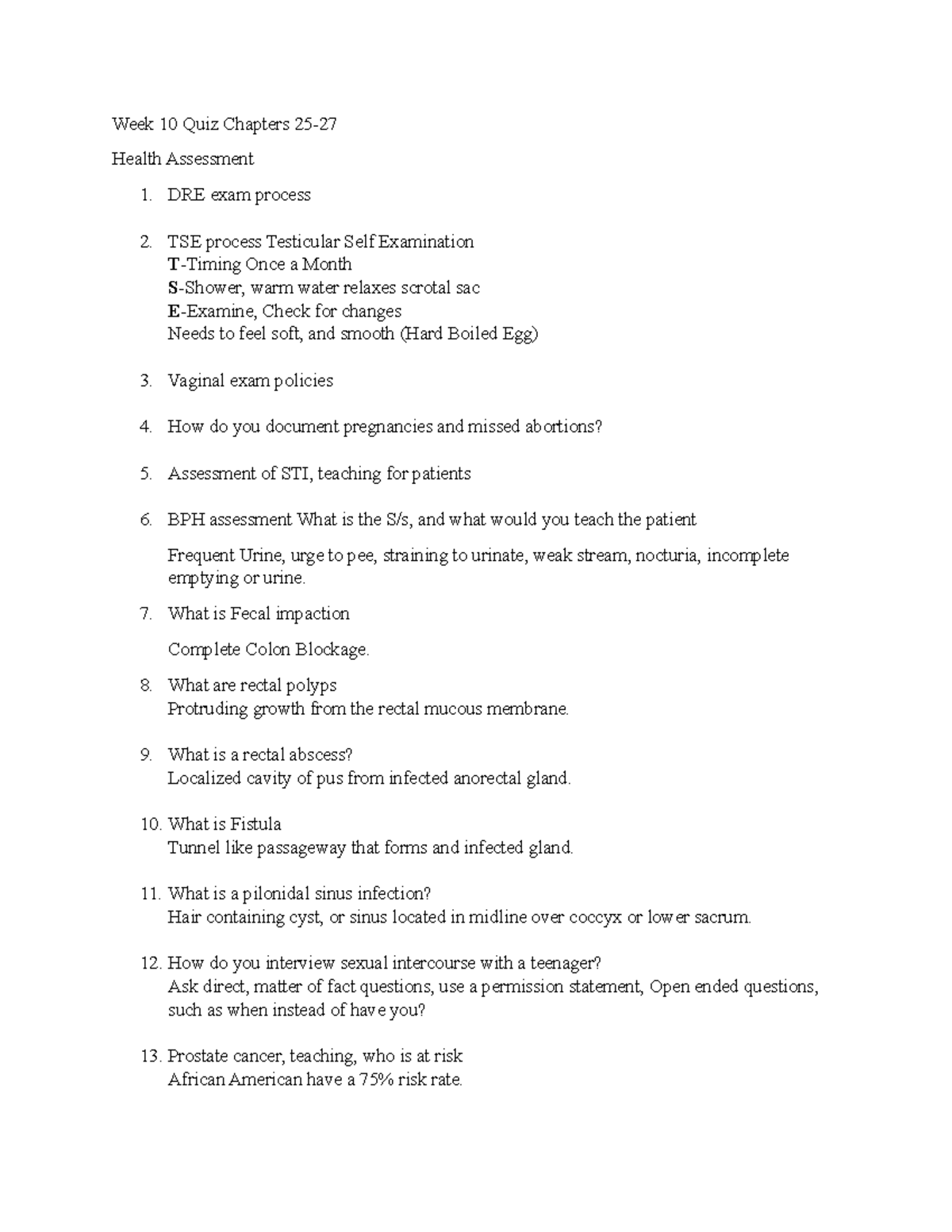 Week 10 Study Guide ways to help you remember a quiz - Week 10 Quiz ...