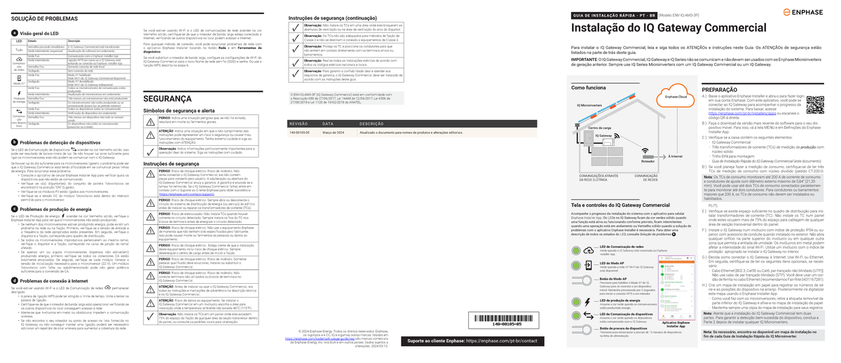 IQ Gateway Commercial Quick Install Guide(PT) - G U I A D E I N S TA L ...