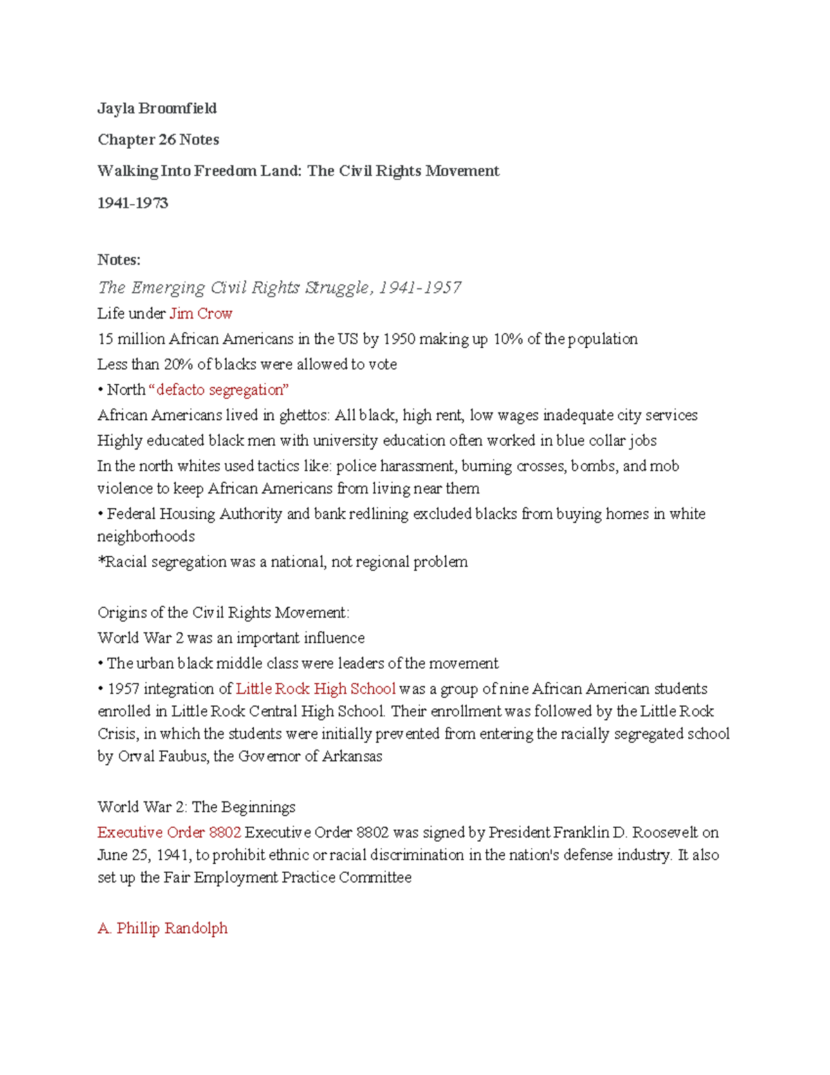 US History 26 - Jayla Broomfield Chapter 26 Notes Walking Into Freedom ...