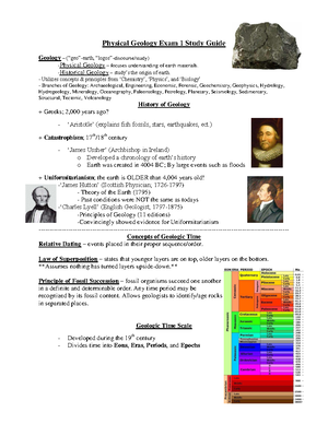 Solid Earth Processes Lab Exam Study Guide - Solid Earth Processes ...