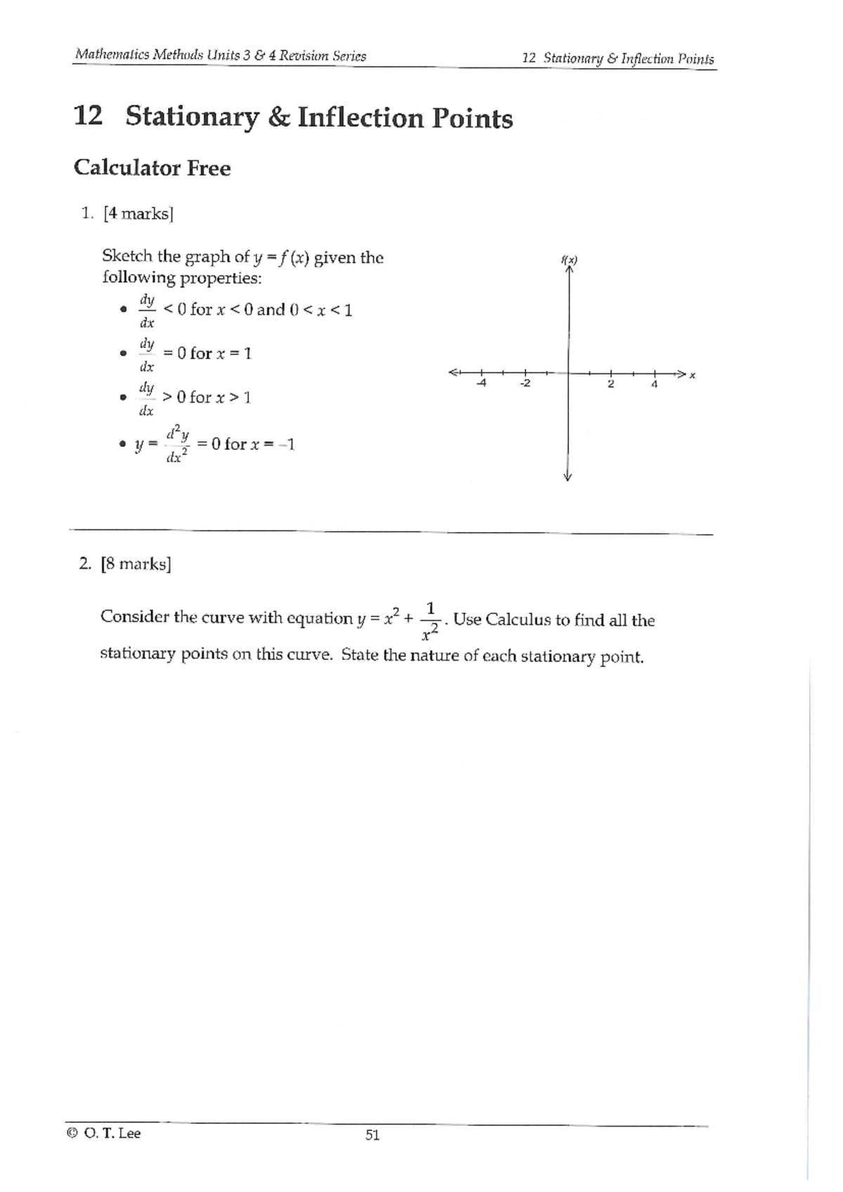 12 - examples and work problems - Mathematics Methods Units 3 4 ...