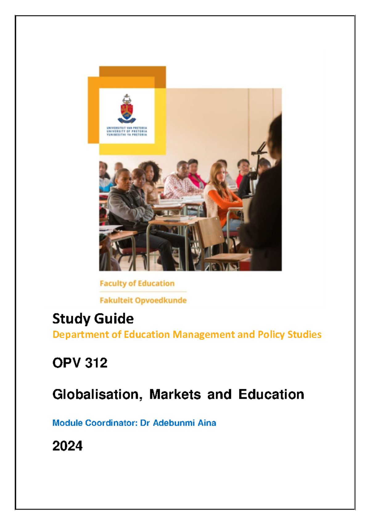 OPV 312 2024 English Study Guide updated Dr Aina - Study Guide ...