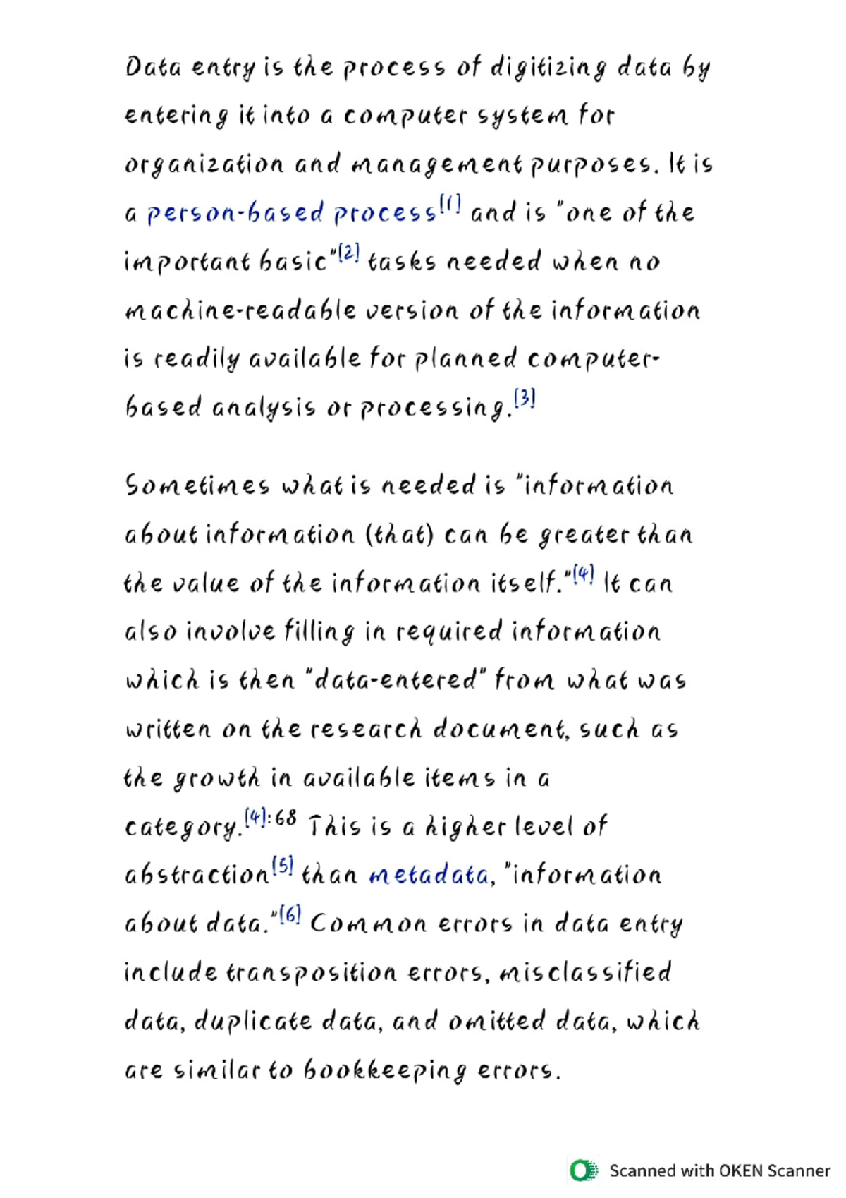 Data entry System - notes - B.com finance - Studocu