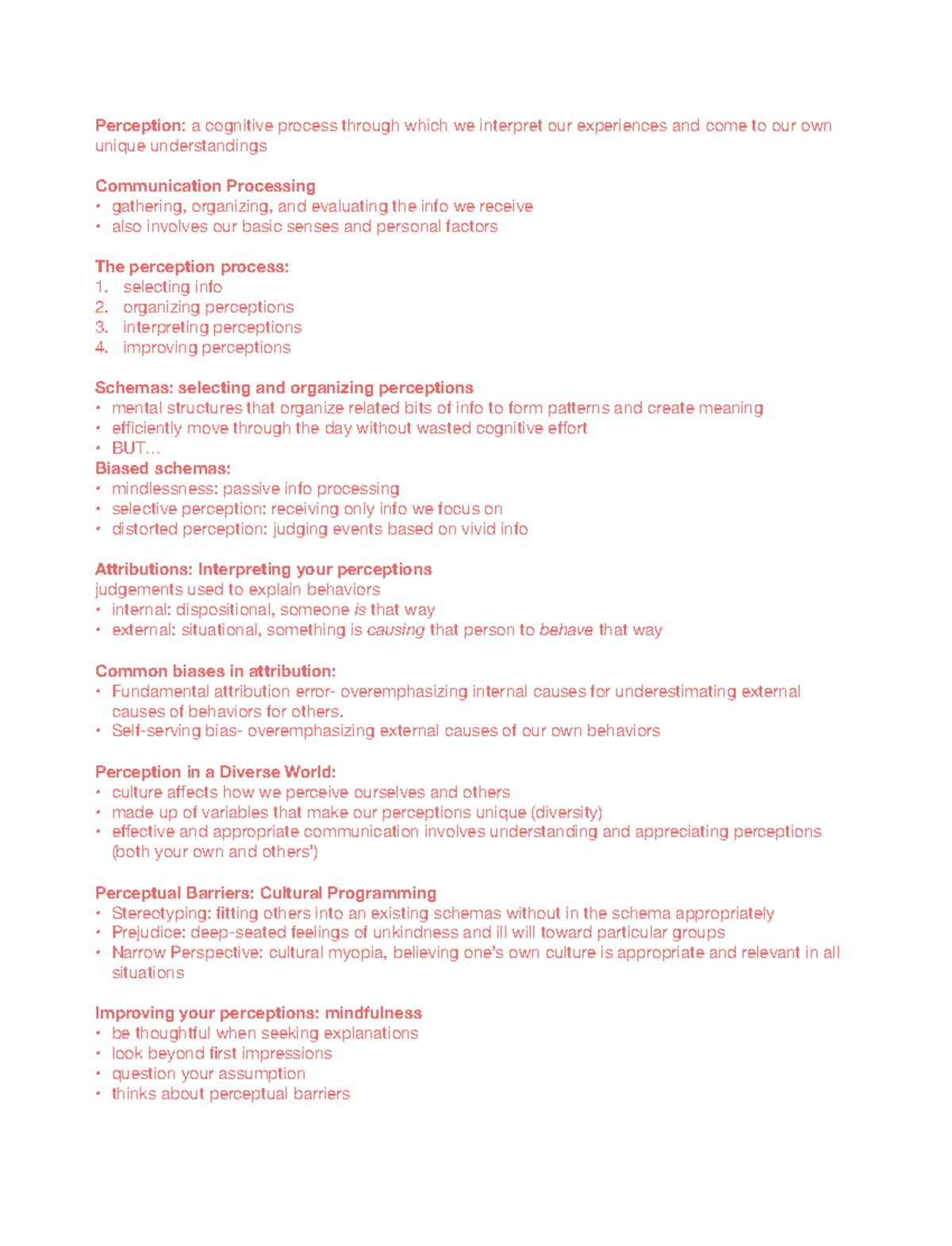 Lecture 3- Perception - Perception: a cognitive process through which ...