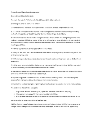 Production and Operation Management-Exam practice - Production and ...