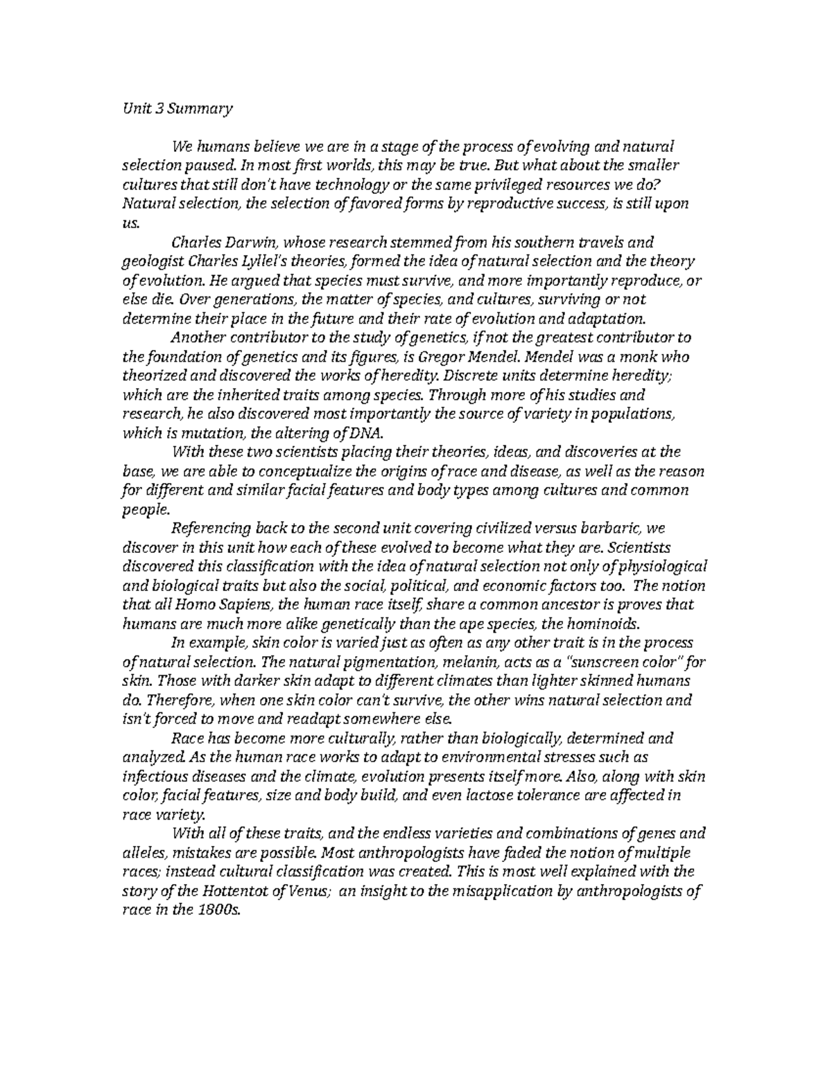 UNIT 3 Summary - Cultural Anthropology: a Toolkit for a Global Age ...