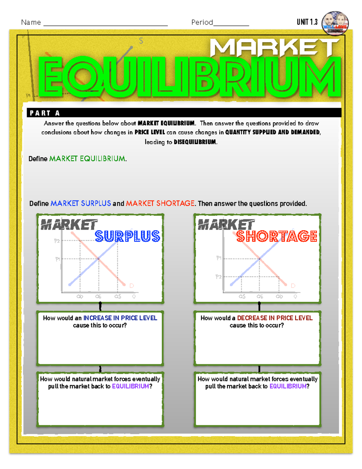 Market Equilibrium Digital Learning Activity-1 - P GDPR P QF AD S Name ...