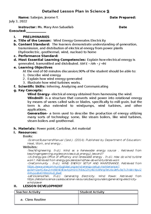 5S Detailed Lesson Plan- Sabejon, Jerome Yari - Detailed Lesson Plan ...