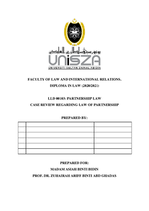 Tutorial law of contract on Consideration 2022 - LAW OF CONTRACT TUTORIAL CONSIDERATION QUESTION ...