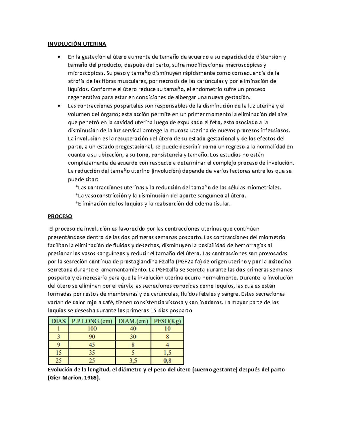 447885118 Involucion Uterina docx - INVOLUCIÓN UTERINA En la gestación ...