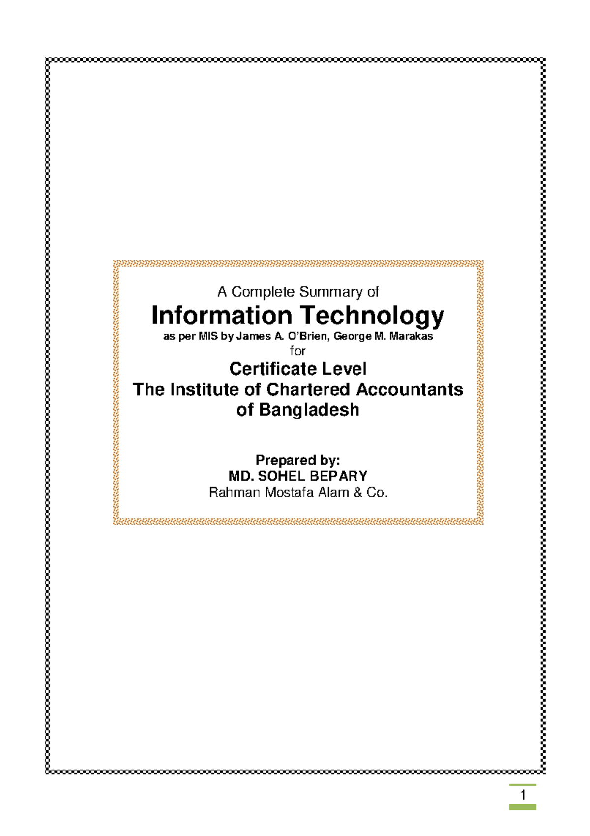 IT Summary New Syllabus 2018 - A Complete Summary of Information ...