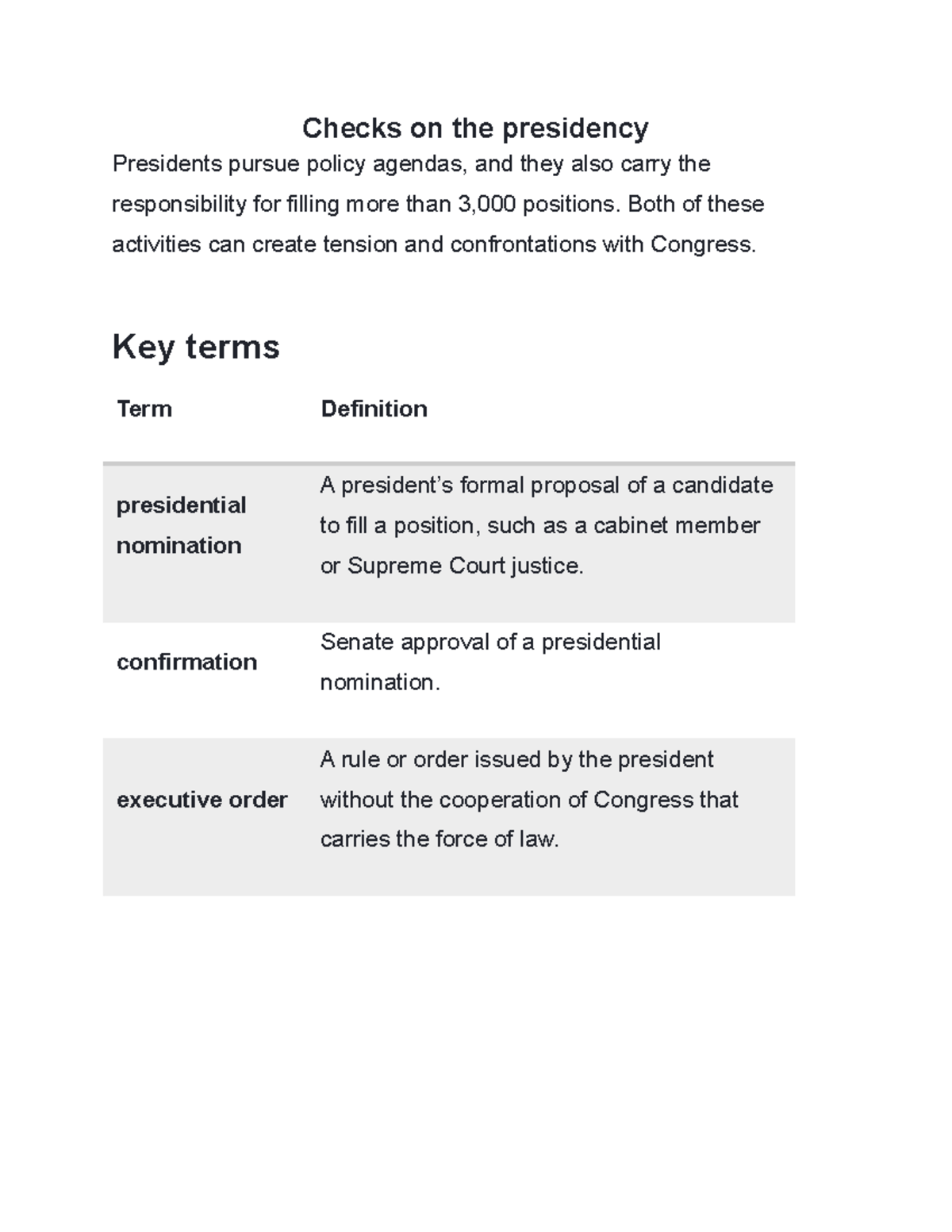 Checks on the presidency - Checks on the presidency Presidents pursue ...