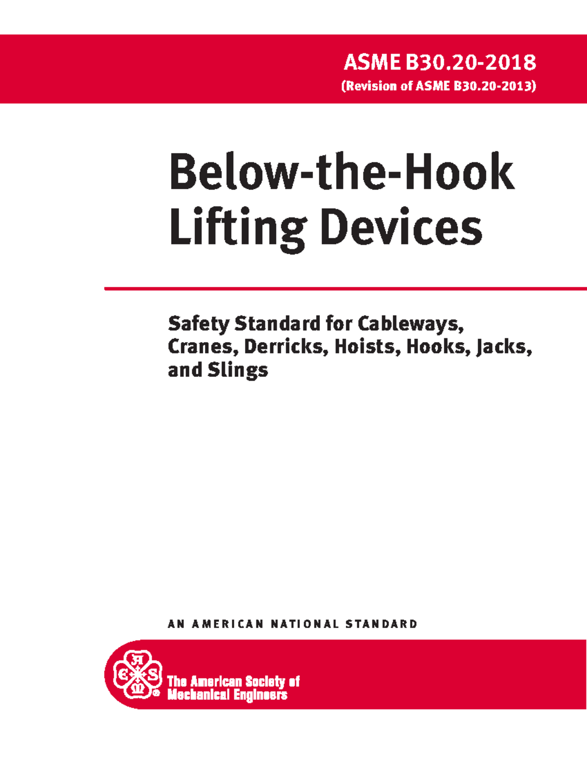 ASME B30 - Norma accesorios bajo gancho - Below-the-Hook Lifting ...