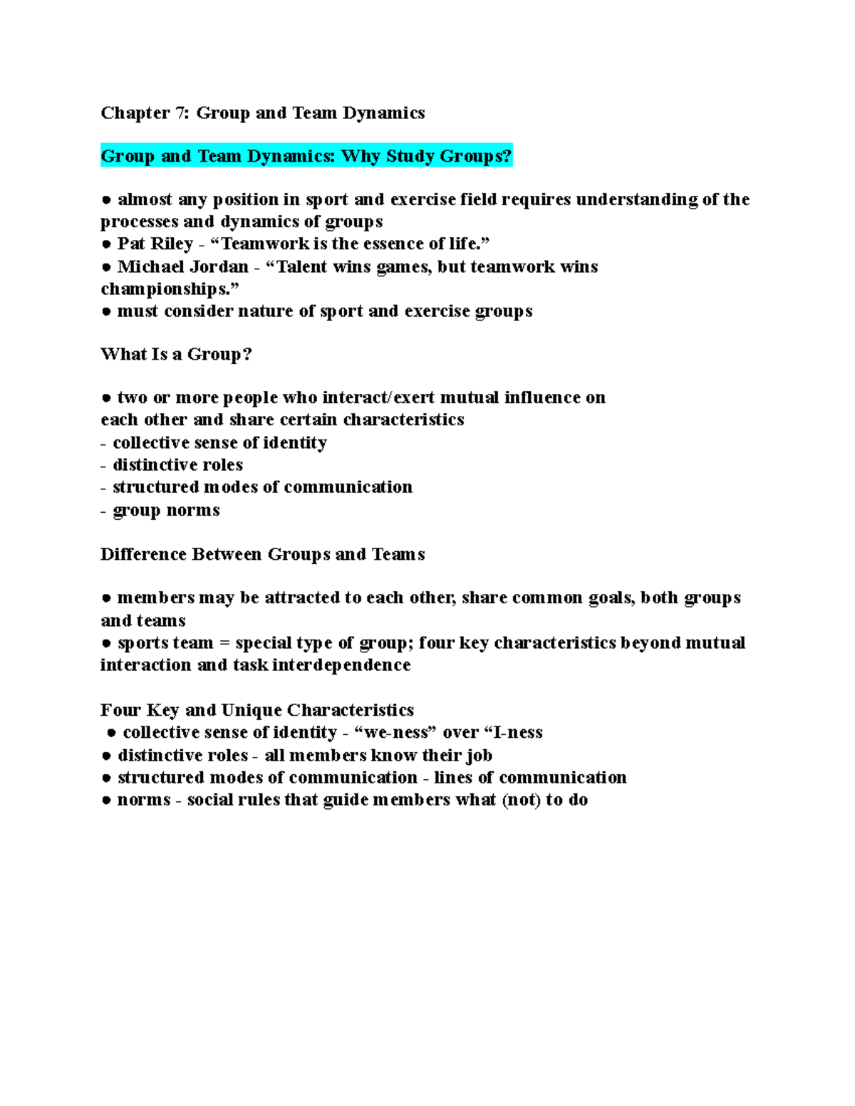 Chapter 7 Group and Team Dynamics - Chapter 7: Group and Team Dynamics ...