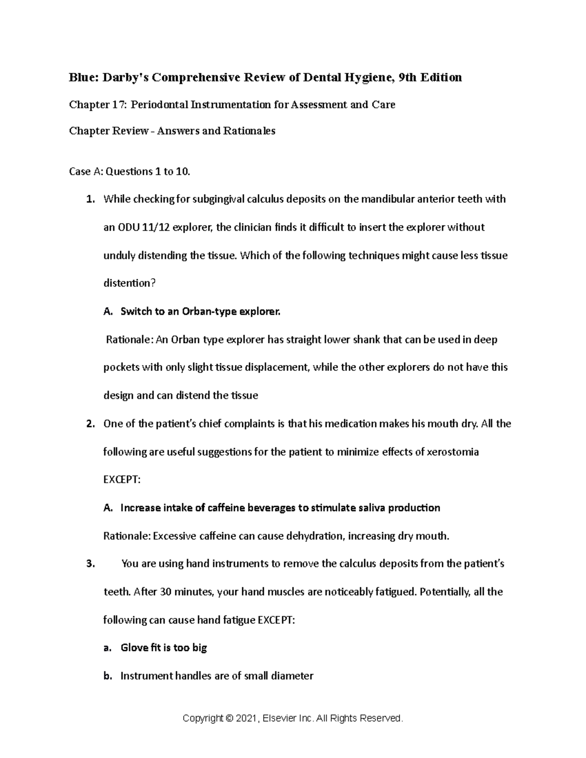Chapter 017Darby-notes-ready. comprehensive review for dental hygiene ...