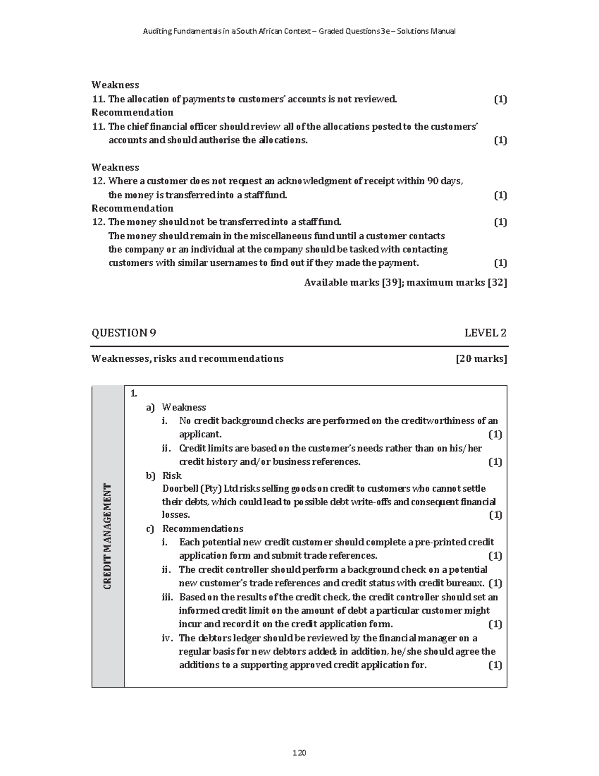 R and R Q9 - Revision Solution - Auditing Fundamentals in a South ...