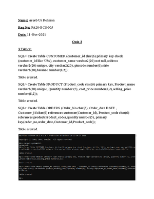 operating System - CS 2257 OPERATING SYSTEMS LAB 0 0 3 2 (Implement the following on LINUX or ...