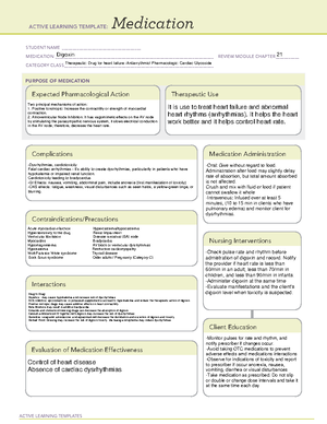 Methotrexate - Medication Card - ACTIVE LEARNING TEMPLATES Medication ...