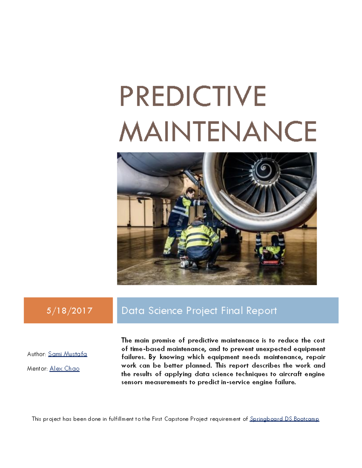 Predictive Maintenance Project Report - PREDICTIVE MAINTENANCE 5/18 ...