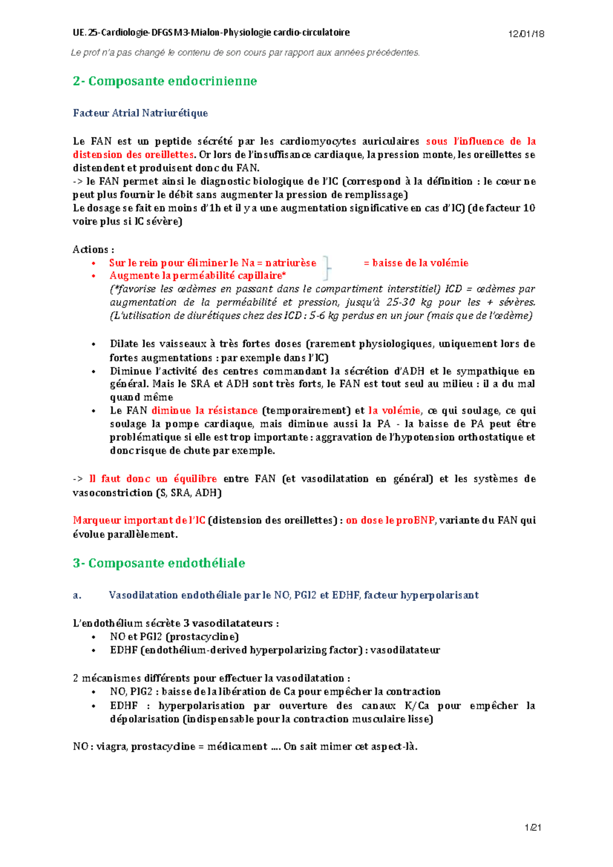 Physiologie cardio-circulatoire - Warning: TT: undefined function: 22 Warning: Unimplemented ...