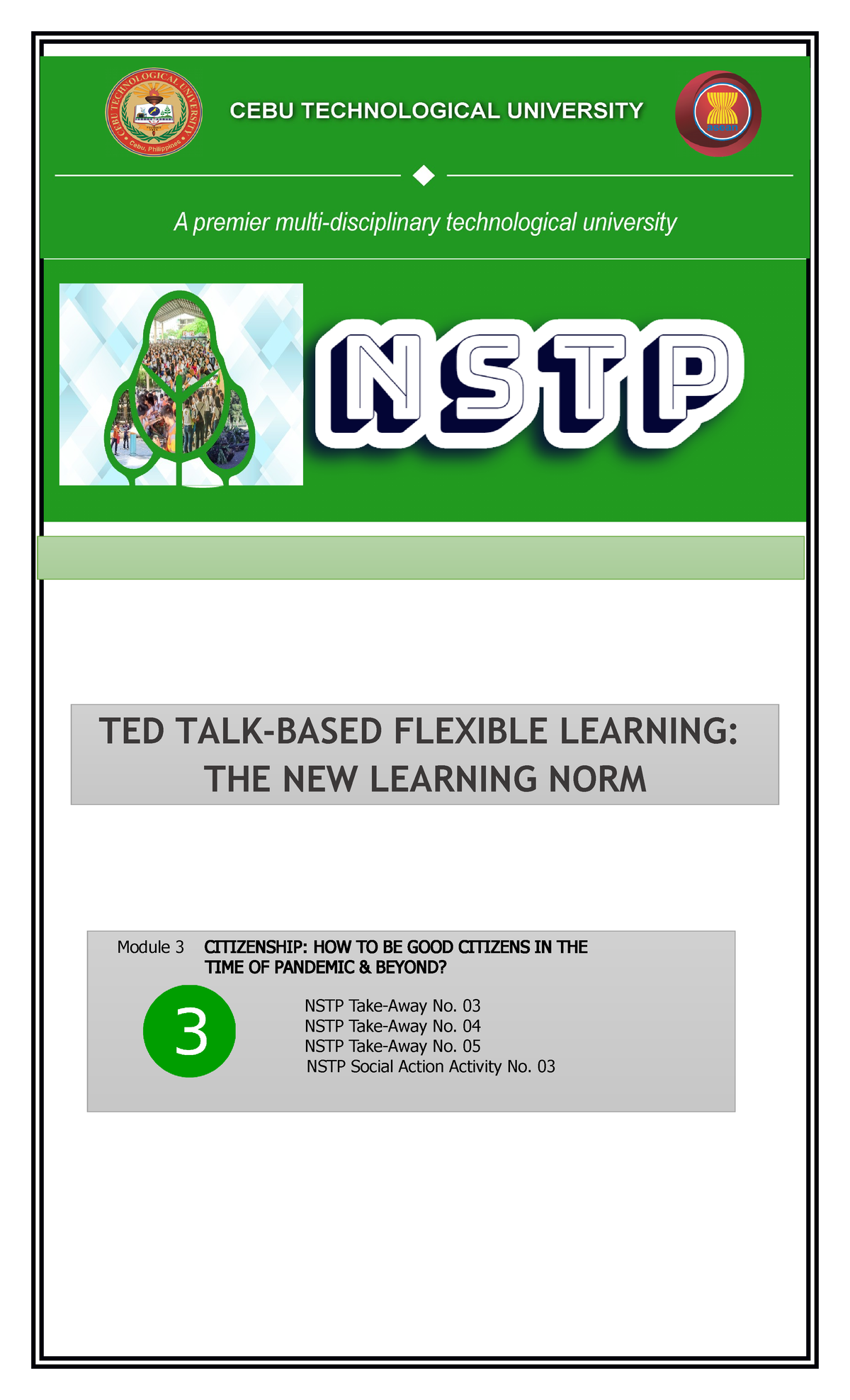 Module 3 unified course pack 1 - Module 3 CITIZENSHIP: HOW TO BE GOOD ...