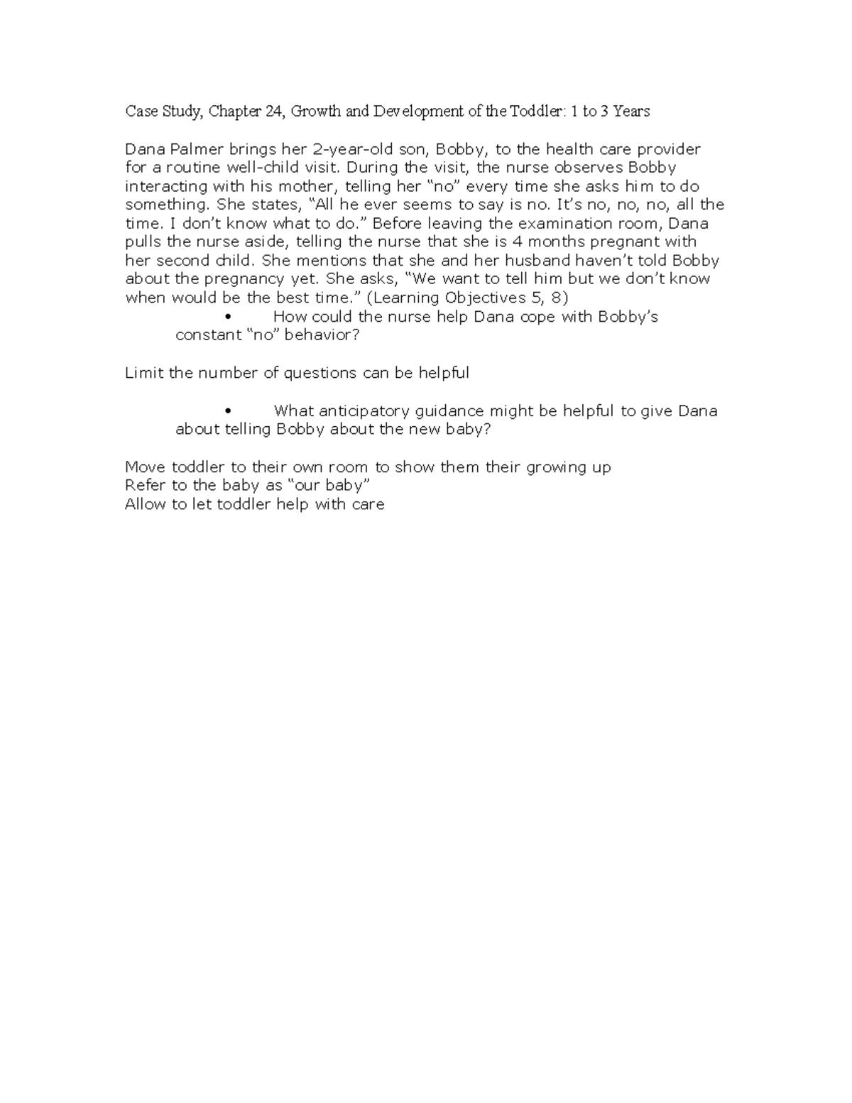Case Study Chapter 24 and 25 Case Study-Maternal Peds - Case Study ...