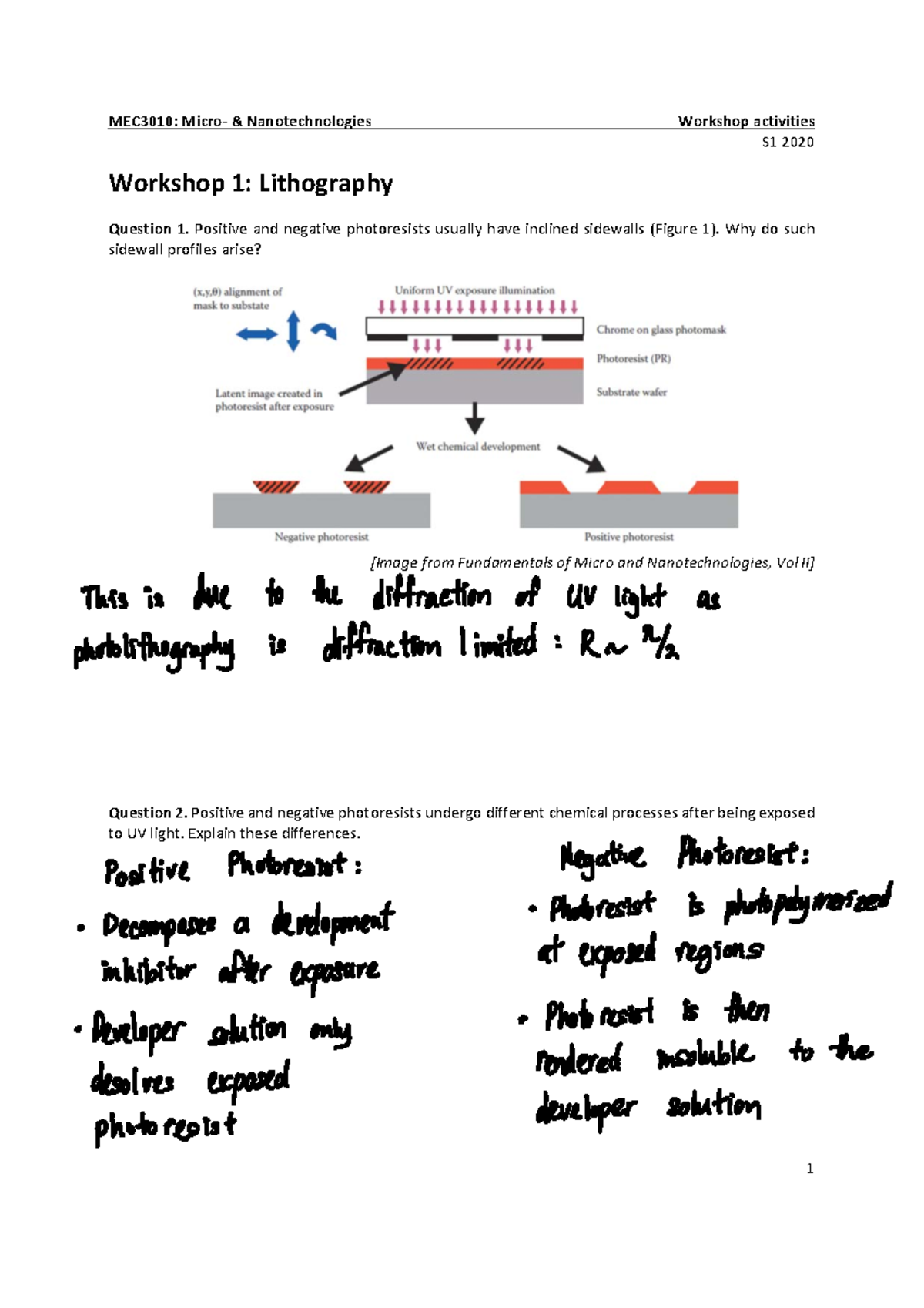 Workshop 1 Submission - Warning: TT: undefined function: 32 D ϯϬϭϬ͗ DŝĐƌŽͲ Θ EĂŶŽƚĞĐŚŶŽůŽŐŝĞƐ ...