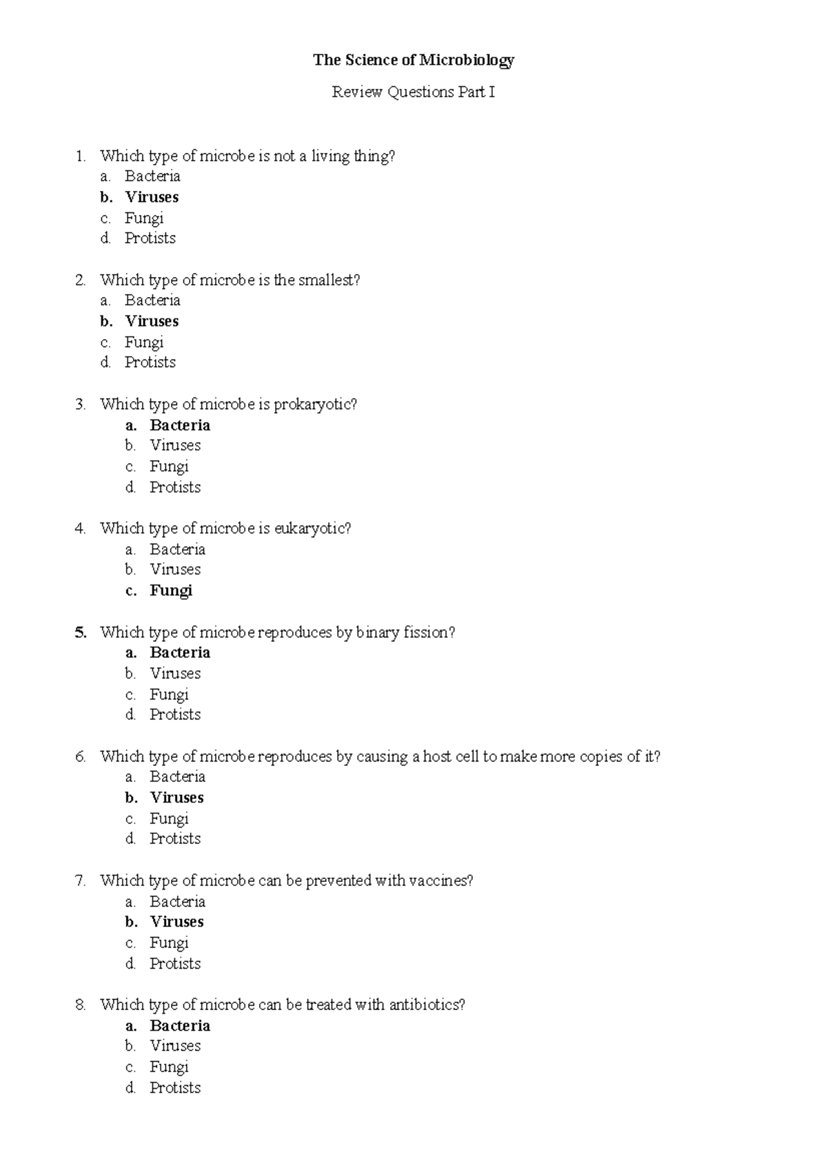 The Science of Microbiology Part 1 - The Science of Microbiology Review ...