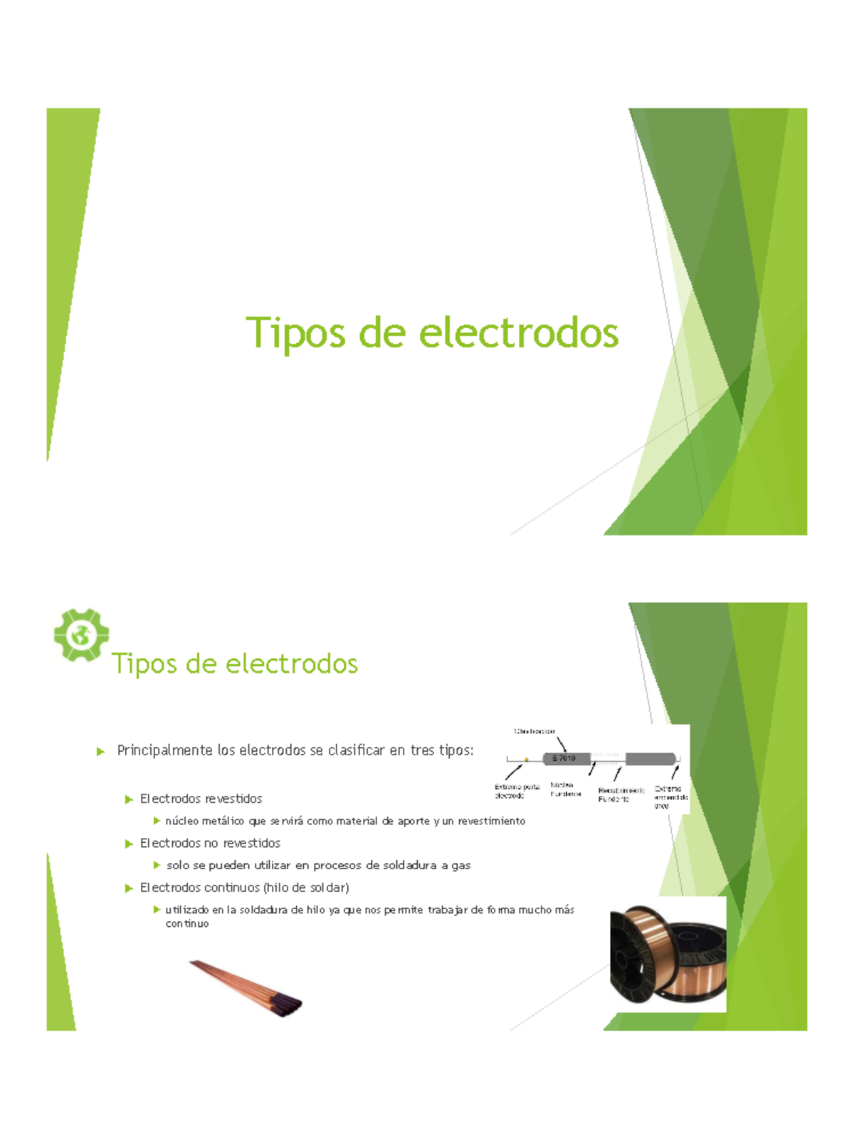 soldadura, nom 027 - Tipos de electrodos Tipos de electrodos Principalmente los electrodos se ...