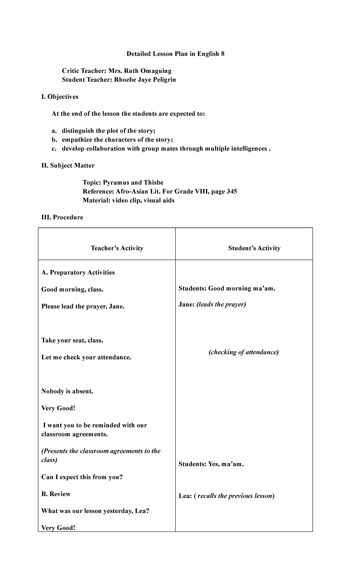 Detailed Lesson Plan in English 8.docx - revised - Detailed Lesson Plan ...