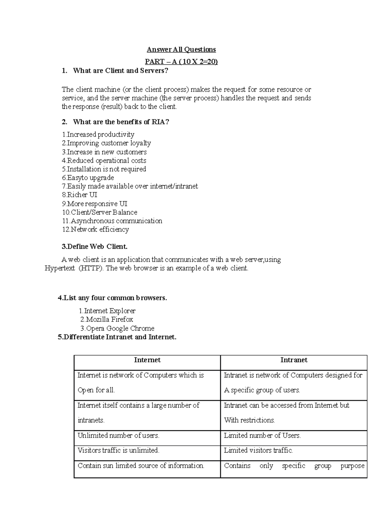 compiler design - Answer All Questions PART – A ( 10 X 2=20) 1. What ...