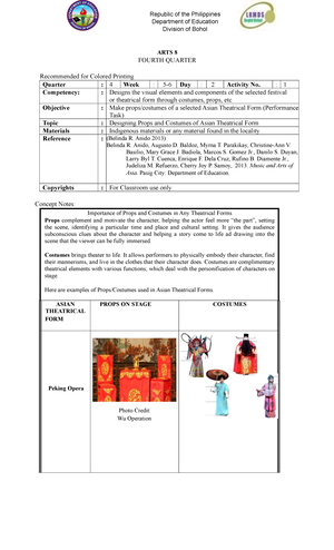 Filipino 9 SLMs 4th Quarter Module 1 - Department of Education Republic ...