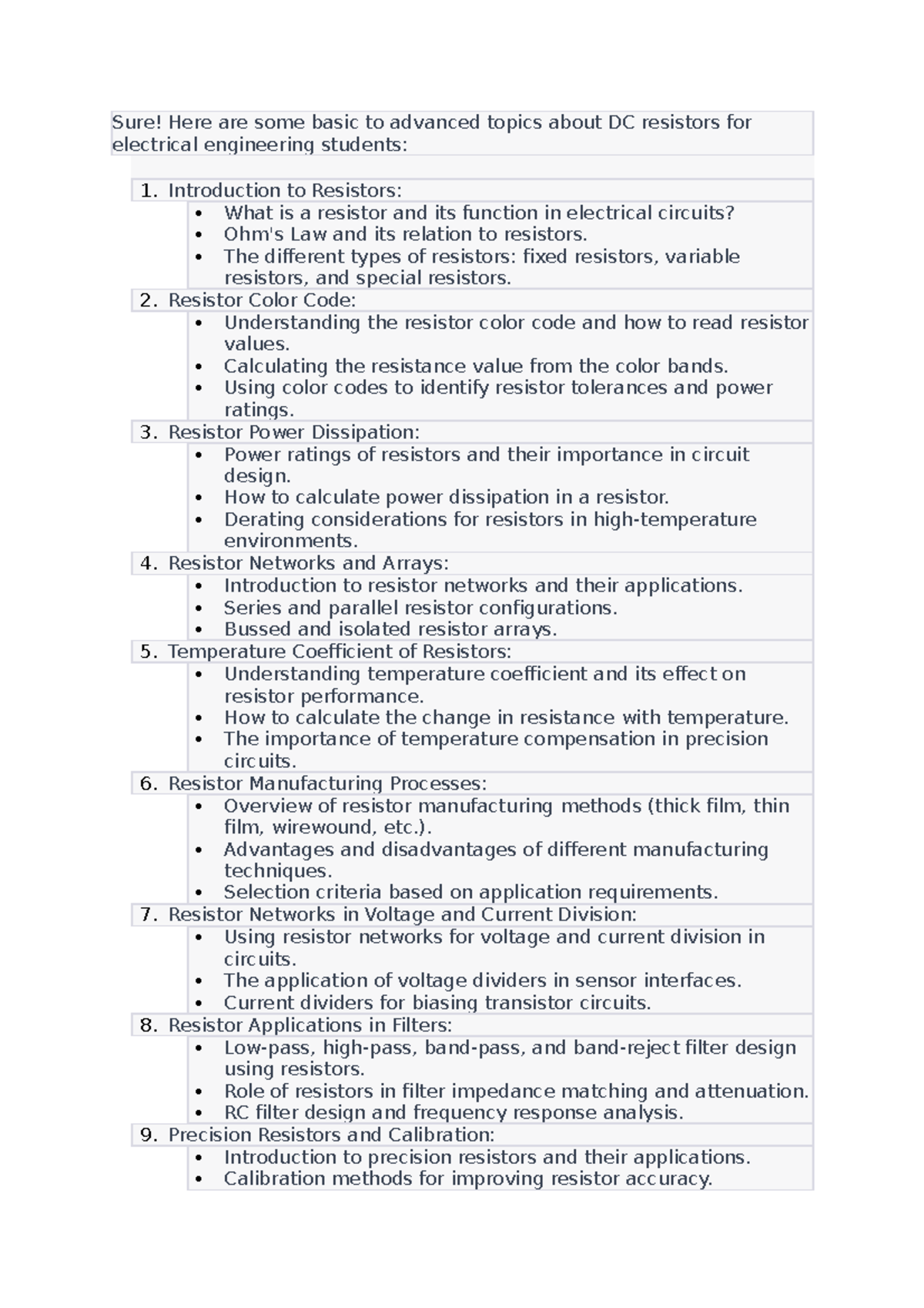 RCC Topic - BASICS ELECTRICAL ENGINEERING - Sure! Here are some basic ...
