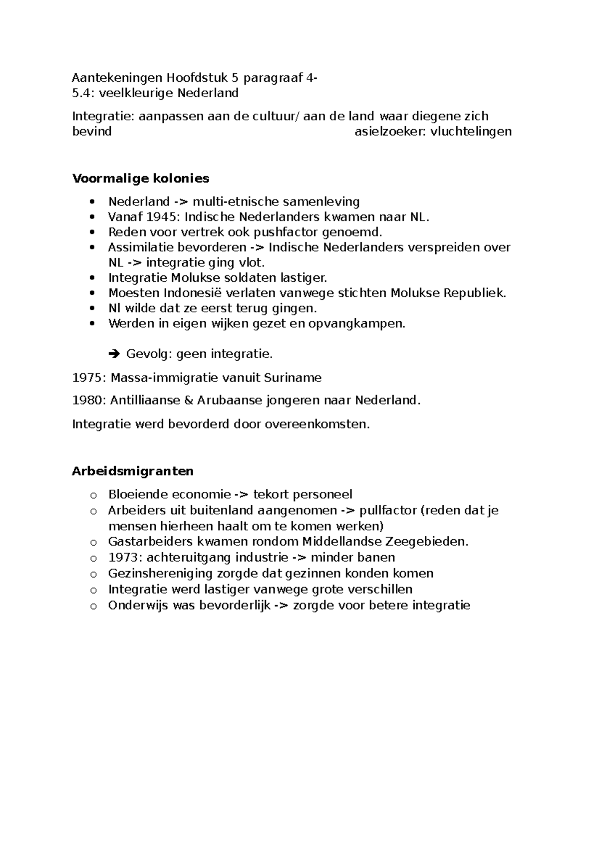 Aantekeningen Geschiedenis - Aantekeningen Hoofdstuk 5 paragraaf 4- 5 ...