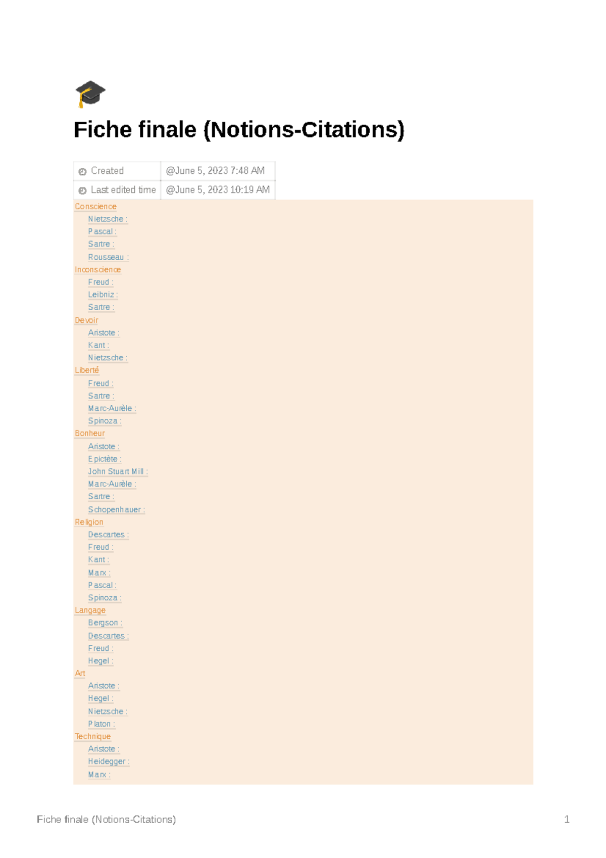 Philo Notions - Fiche finale (Notions-Citations) Created Last edited time @June 5, 2023 7:48 AM ...