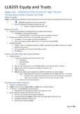 LLB205 - QUT - Equity And Trusts - Studocu