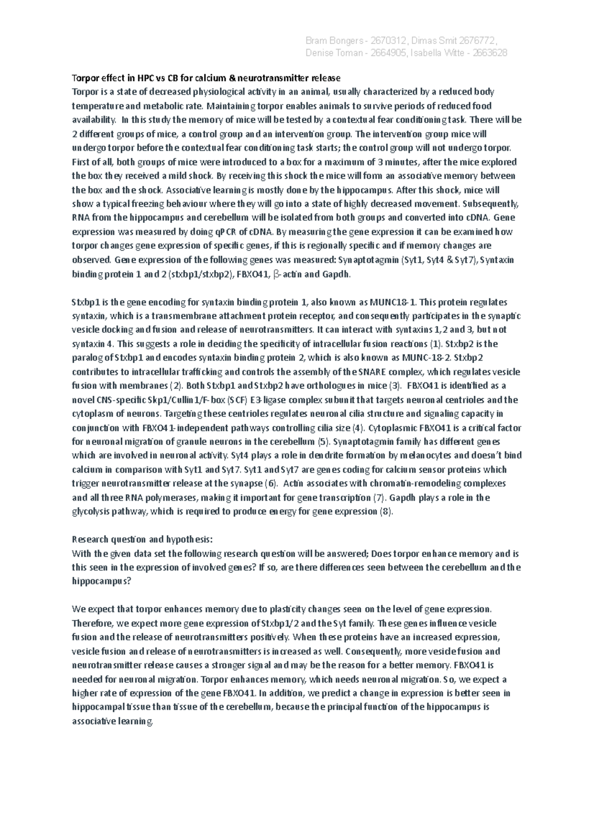 Presentation 14 - Torpor effect in HPC vs CB for calcium ...