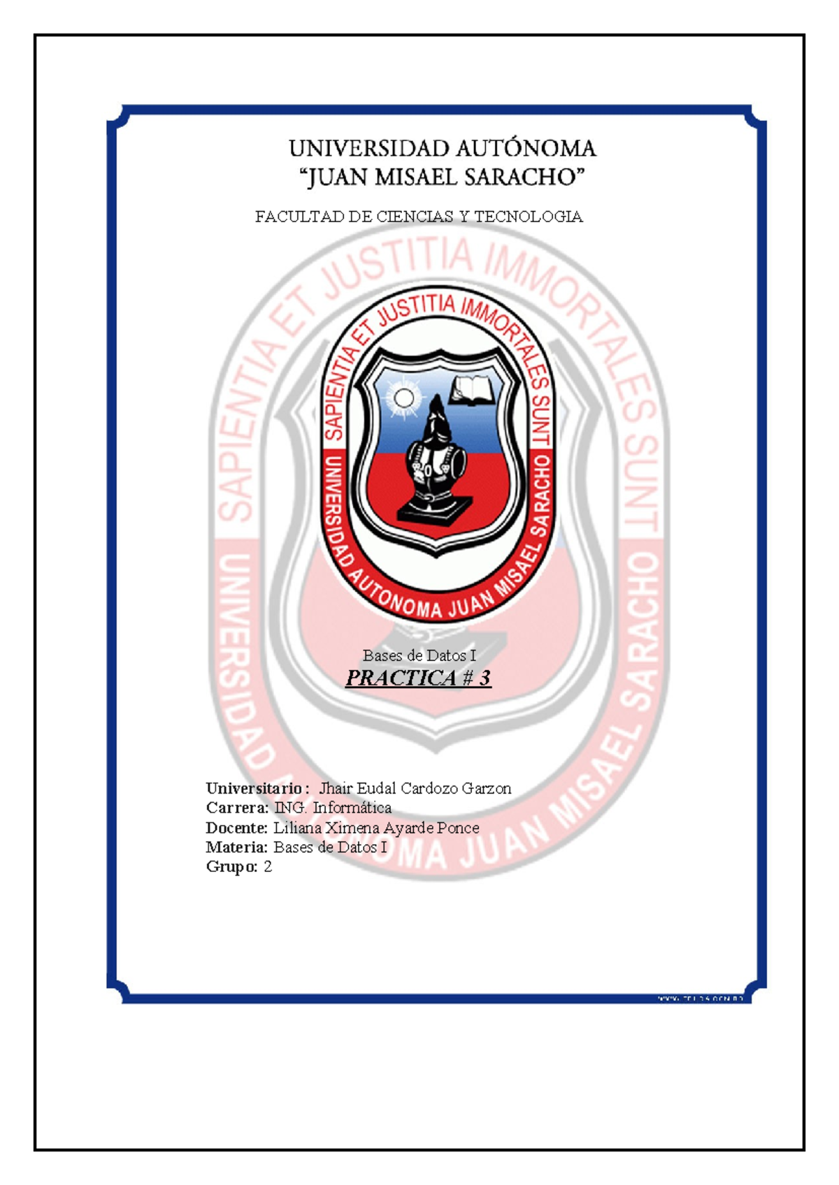 Practica 4 - dsadsadsad - Informatica Taller III - Bases de Datos I ...