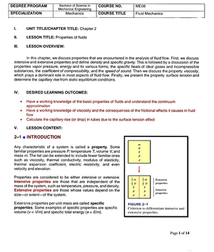 Fluid Mechanics- Fluid Statics - NVSU - Studocu
