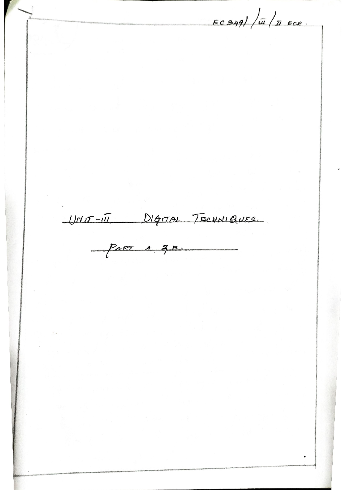 CS Unit 3 - Cs note - ECE. UNIT DIGITAL TECHNIQUES. PART A SB. ECE ...