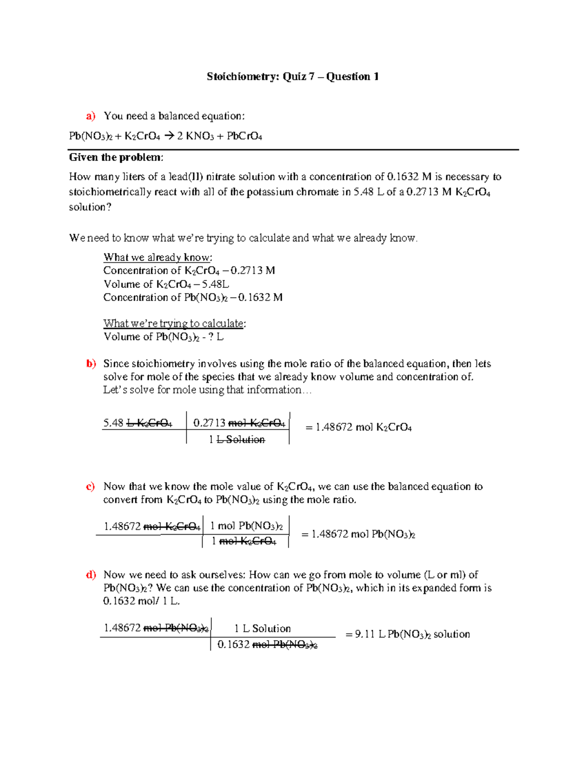 Quiz 7 Stoichiometry Problem - Warning: TT: undefined function: 32 ...