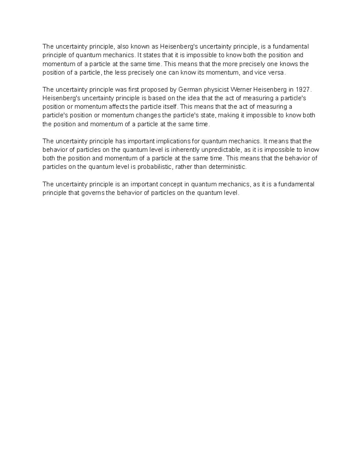 Uncertainty Principle - The uncertainty principle, also known as ...