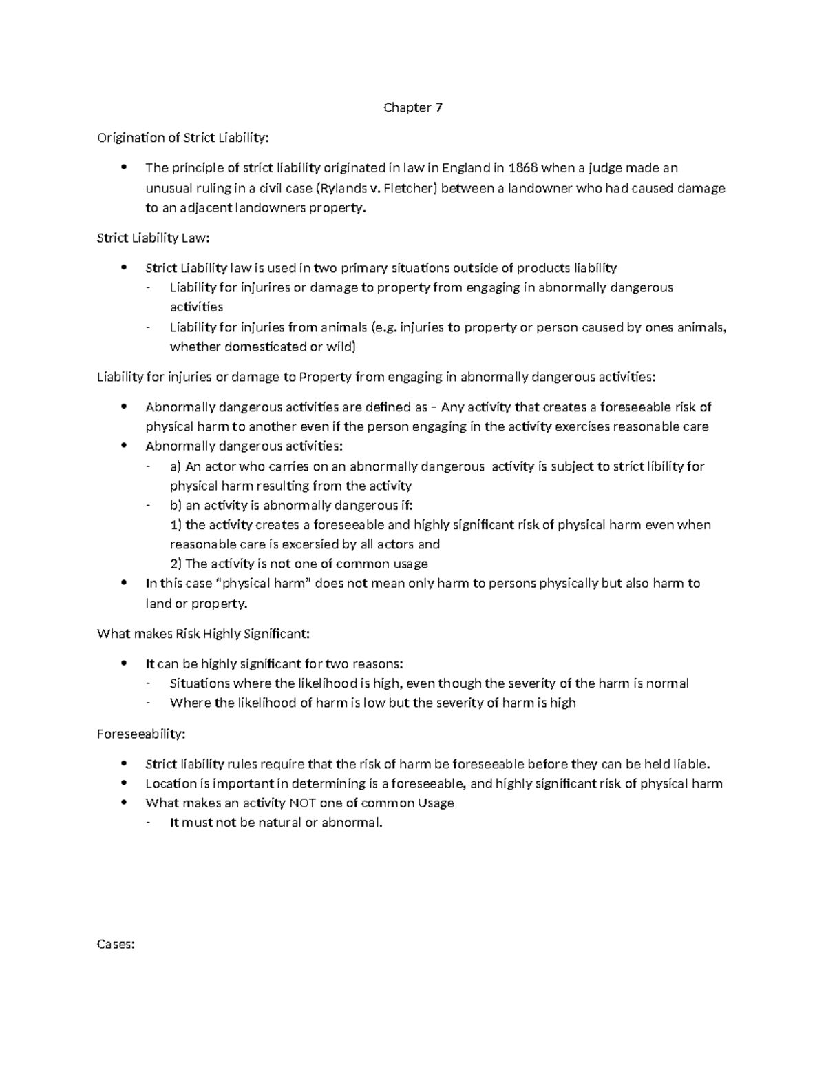 Liability in US Law - Chapter 7 Origination of Strict Liability: The ...