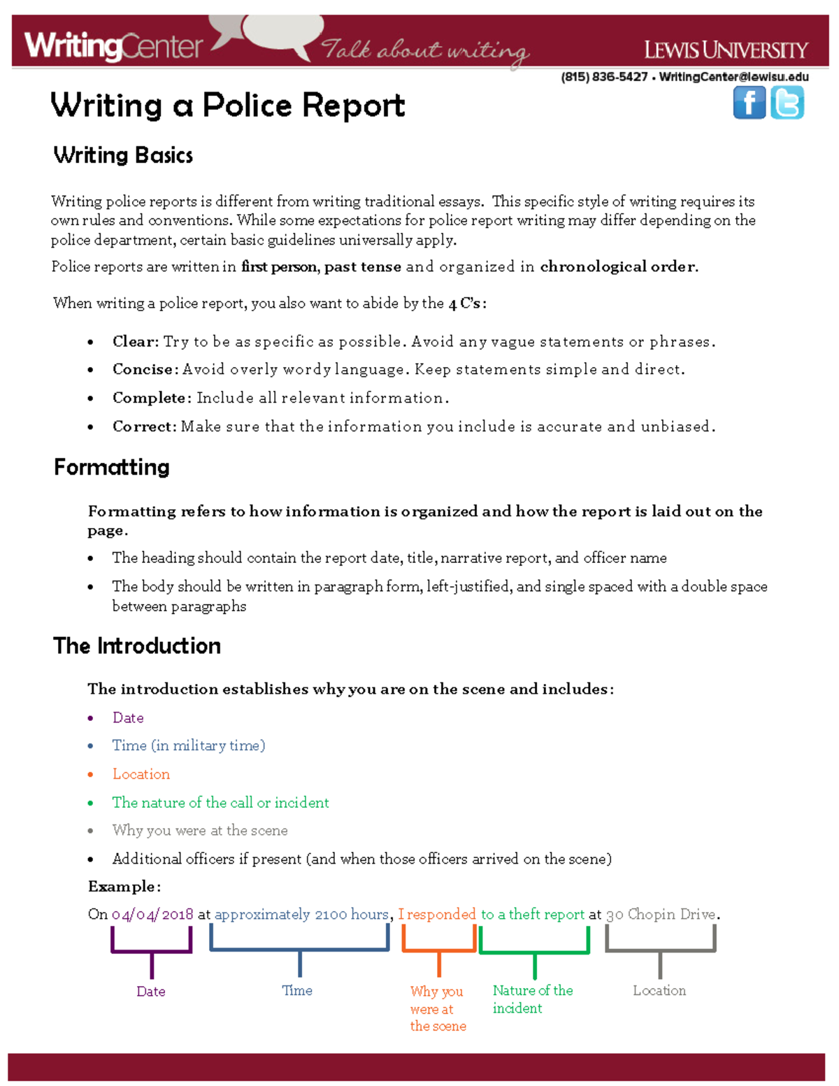 Police report - no information - Writing a Police Report Writing Basics ...