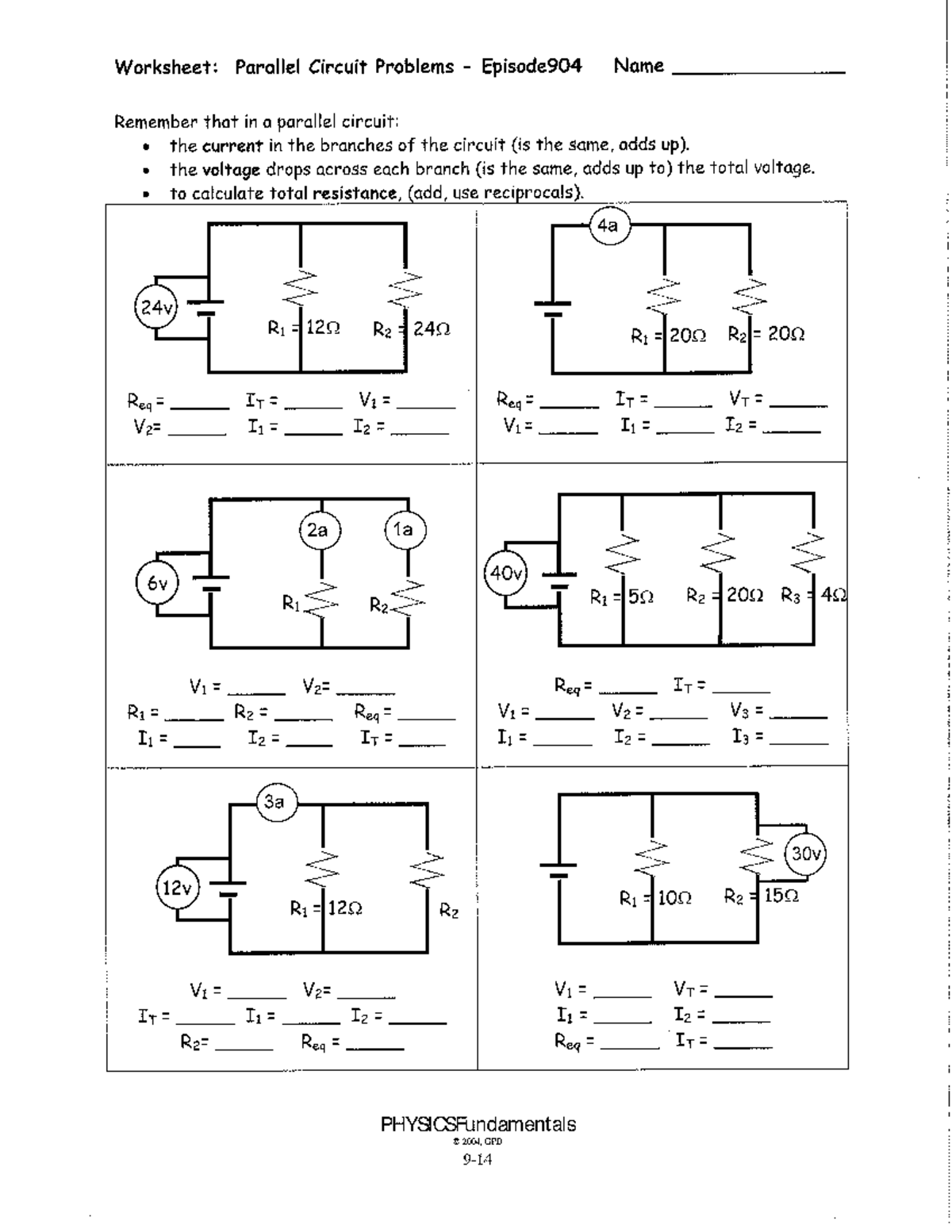 Miguel Oseguera Villanueva - Parallel Circuit Practice 1 - Worksheet ...