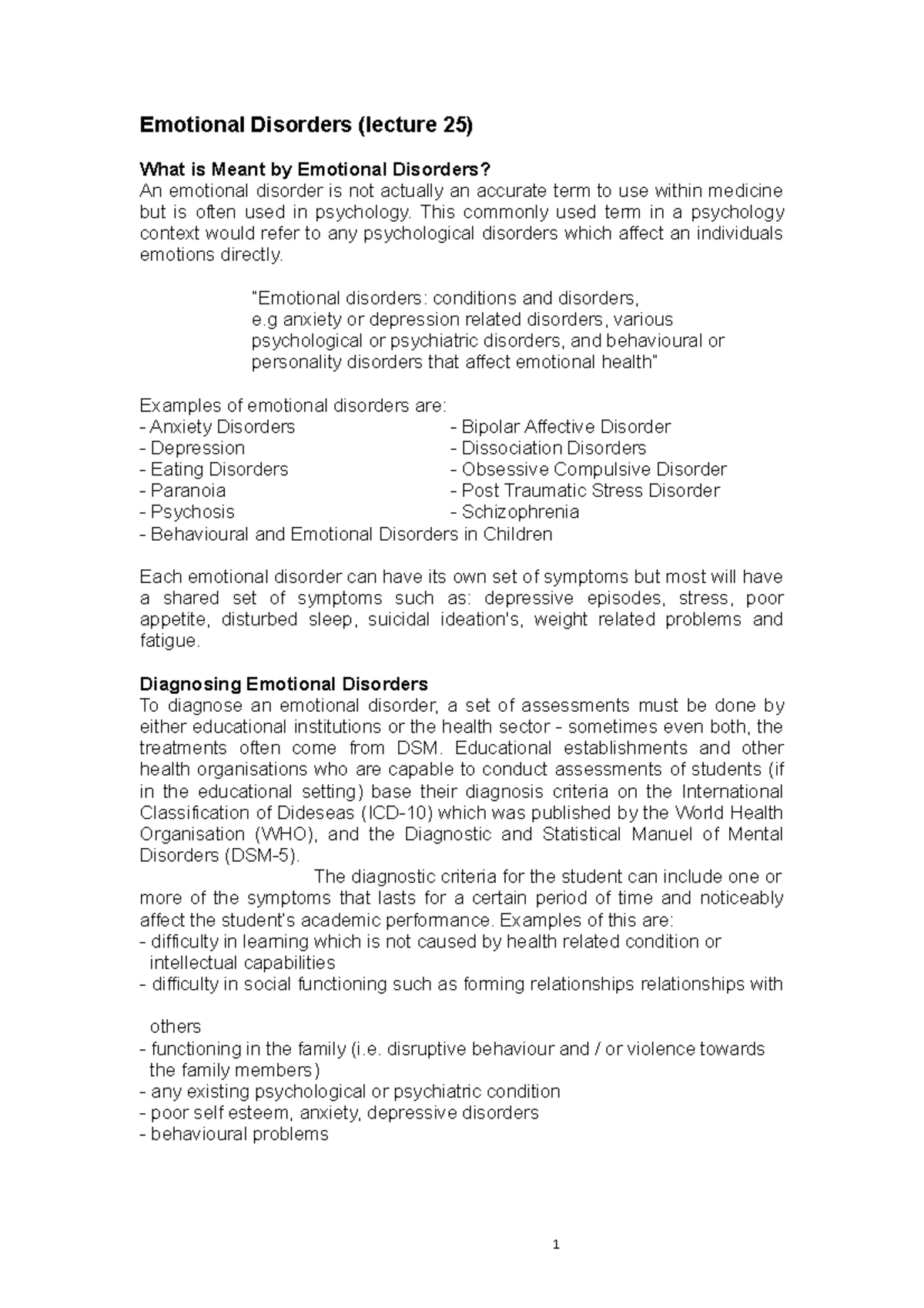 Emotional Disorders - This commonly used term in a psychology context ...