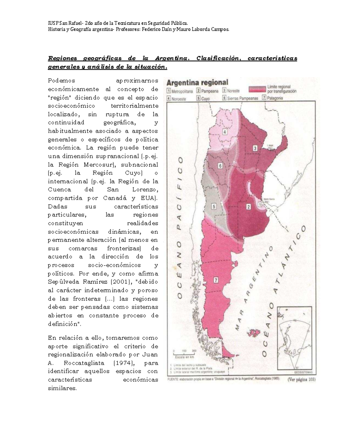 Rofman y Romero adaptacion Regiones geog - Historia y Geografía ...